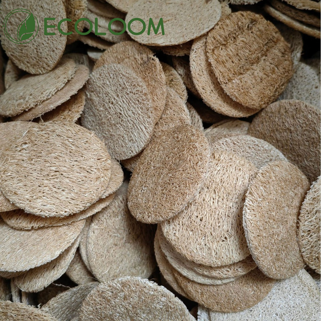 Pure natural loofah discs value pack loose pieces | 5pices per pack（no packaging） | Shopee ...