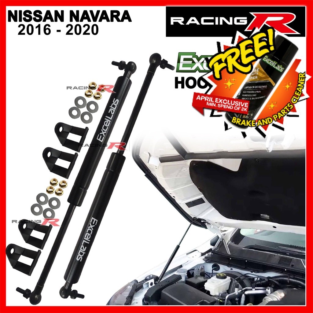 Nissan Navara 2016 to 2022 EXCELLABS Hood Damper Bonnet Shock Kit 2017 ...