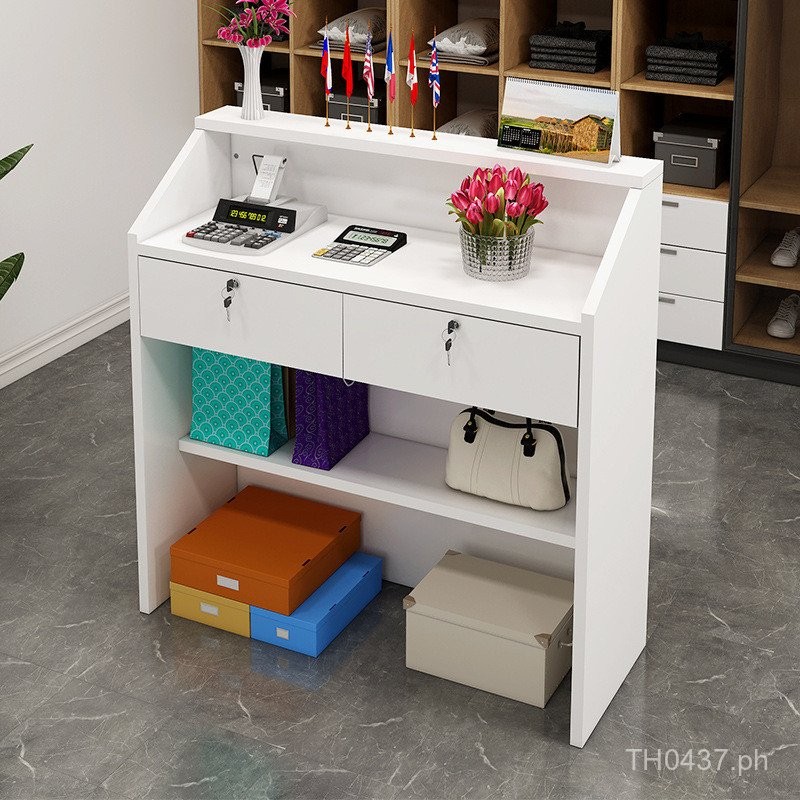 Bar Counter Reception Desk Simple Front Desk Table Small Shop Beauty ...