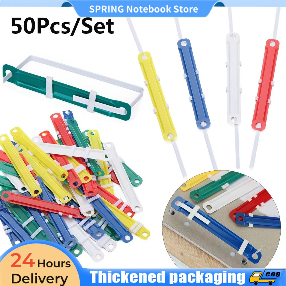 One box of 50 color 8cm office stationery and document binders with ...