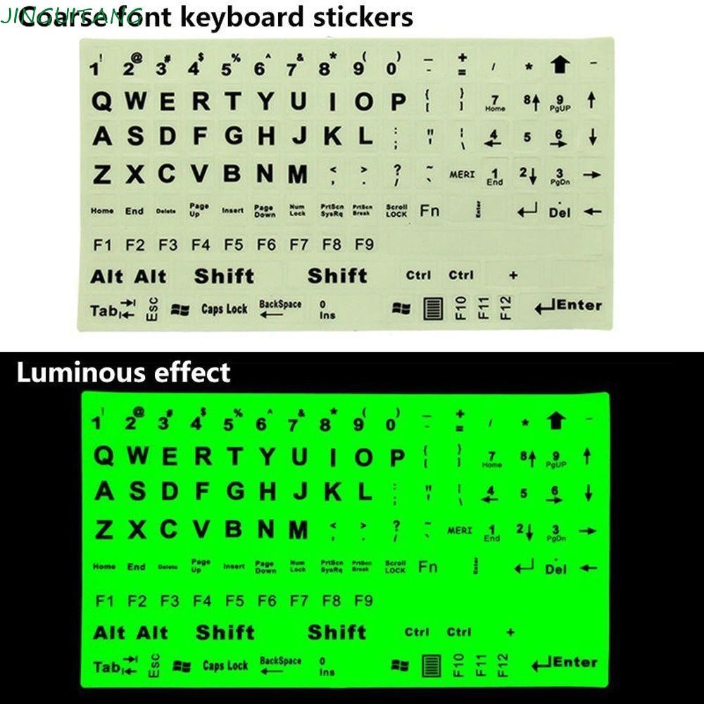 JINGUITANG Keyboard Sticker Backlight 1PC PC Laptop English Glow In The ...