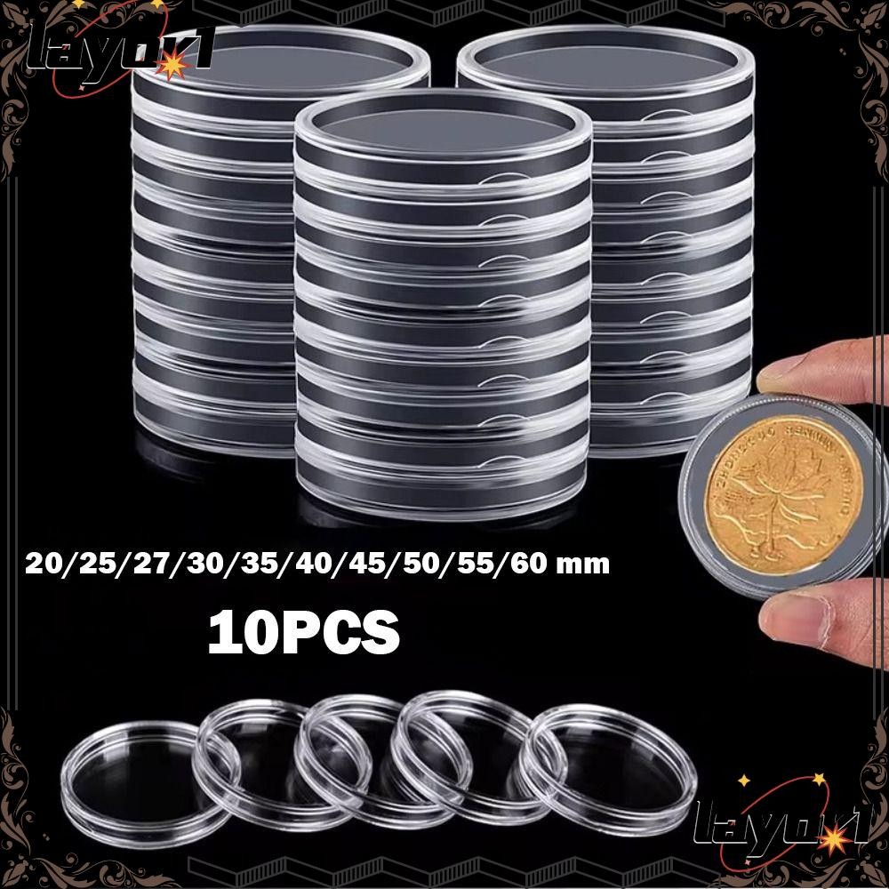 LAYOR1 Acrylic Coin Capsule, Plastic Coinning Capsules, Storage Box ...
