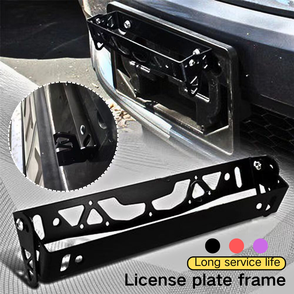 Car Front Bumper Bull Bar Number Plate Holder Universal Aluminum Alloy ...
