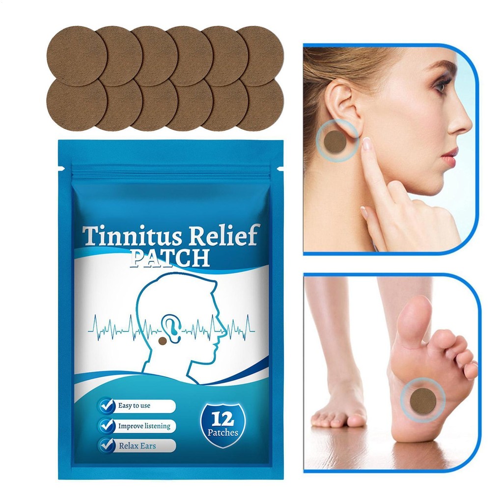 Tinnitus Relief for Ringing Ears Tinnitus Ear Patches 12 pcs Ear Patch ...