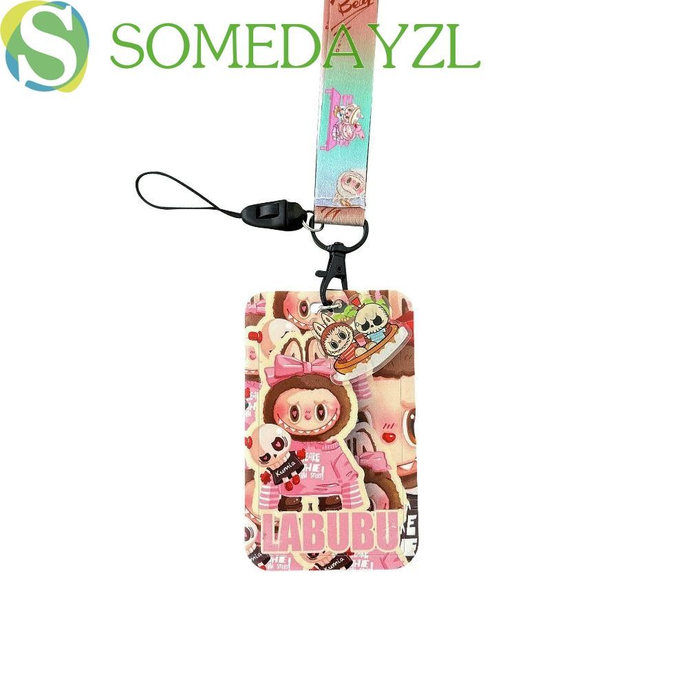 SOMEDAYZL Labubu Time Bus Card Holder, with Keychain Pendant Protective ...