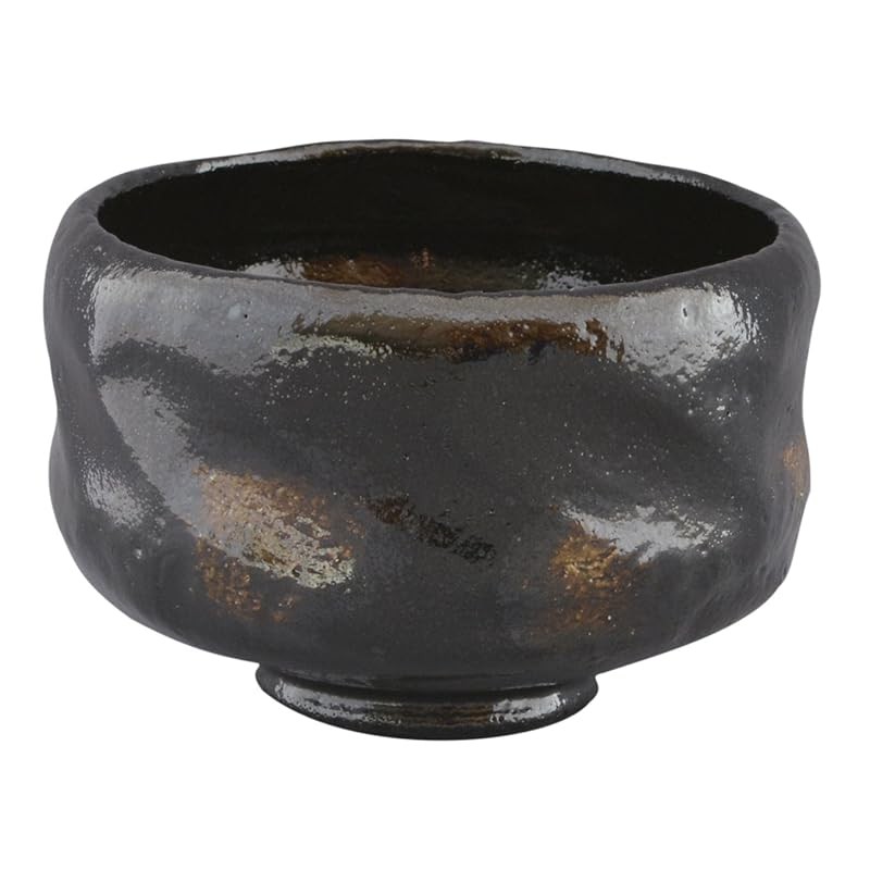 Kyoto Ware, Kiyomizu Ware, Shoraku Kiln, High Matcha Bowl, Kuro Raku ...
