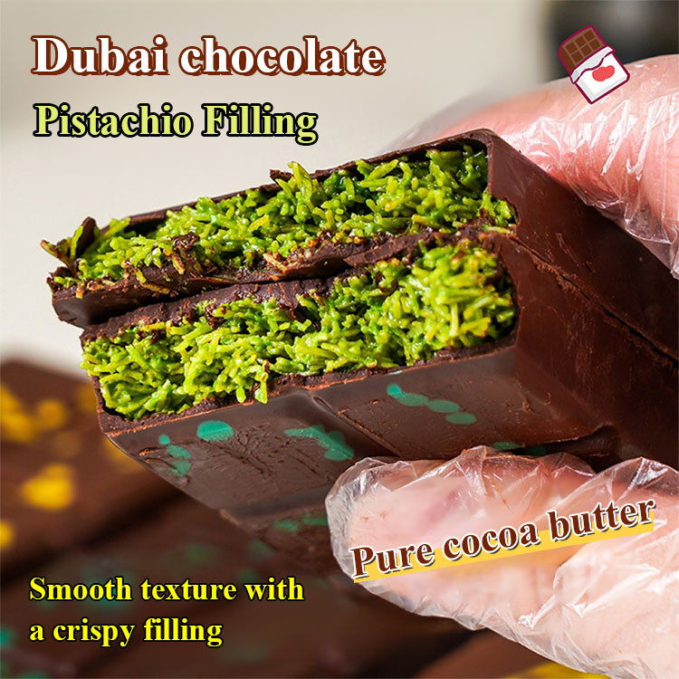 【HOT】Internet-Famous Dubai Chocolate/Pistachio Crispy Chocolate/0 Trans ...