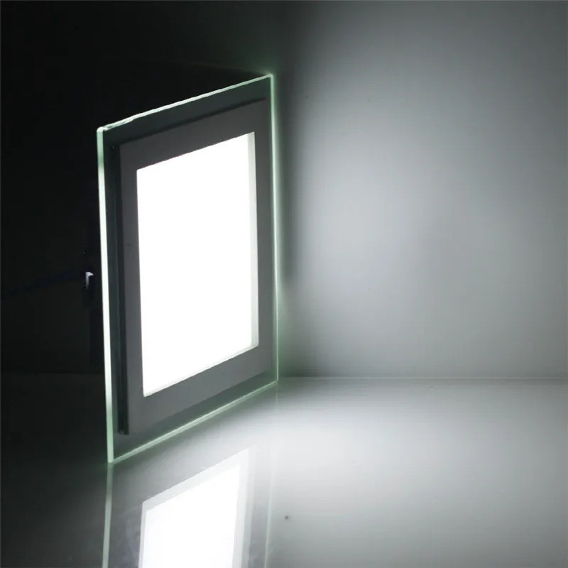 6W 9W 12W 18W 24W LED Panel Downlight Square Glass Cover Lights High ...