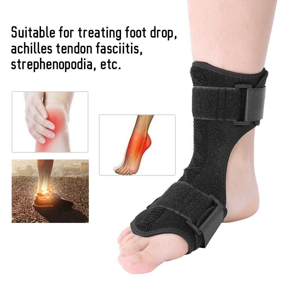 Light Slim Adjustable Foot Drop Ankle Leg Brace Plantar Fasciitis ...
