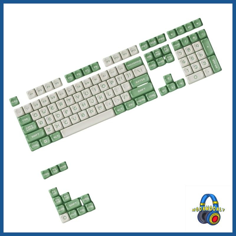 MOOMMY 122 Key Set Mechanical Keyboard Keycaps Matcha Bear Two-Color ...