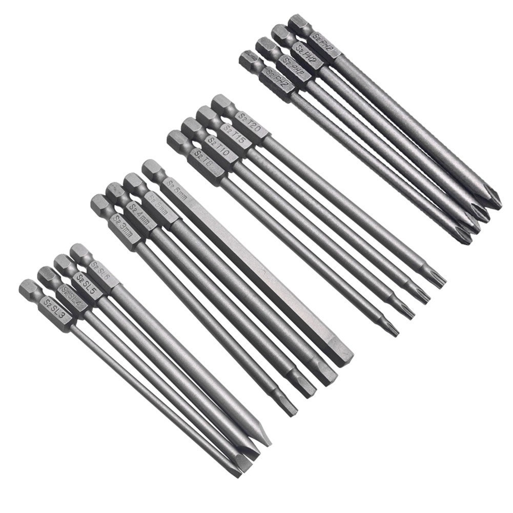 【DOLL】4pcs 1/4 Hex Shank 100mm Long Screwdriver Bits for Torx/Hexagon ...