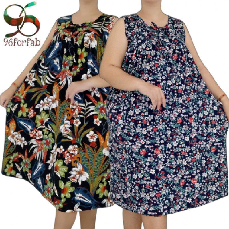 Plus Size Daster Printed Dress| Midi| L to 4XL| Daster Pambahay CASUAL ...
