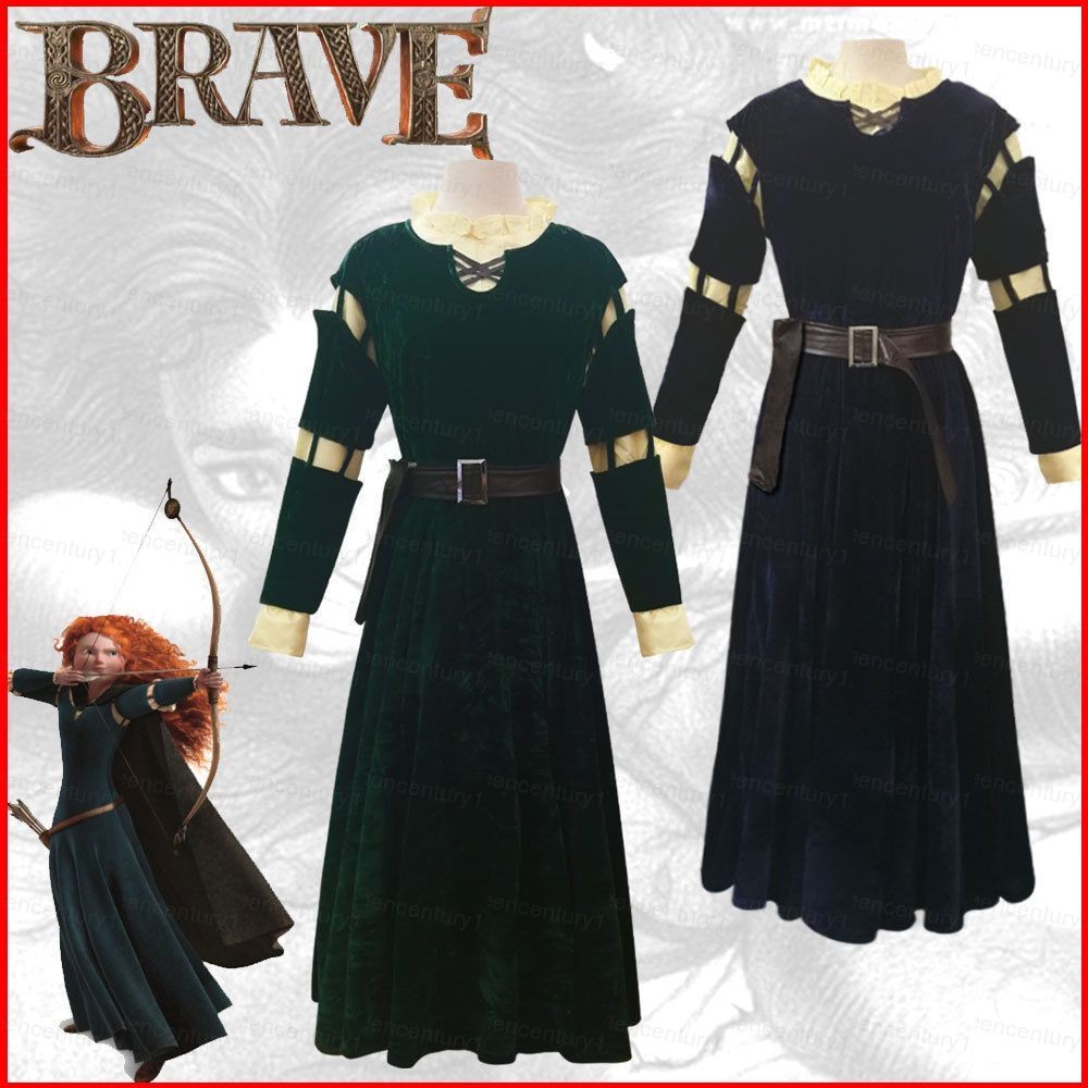 YS Pixar Brave Merida Princess Cosplay Costume for Women Summer ...