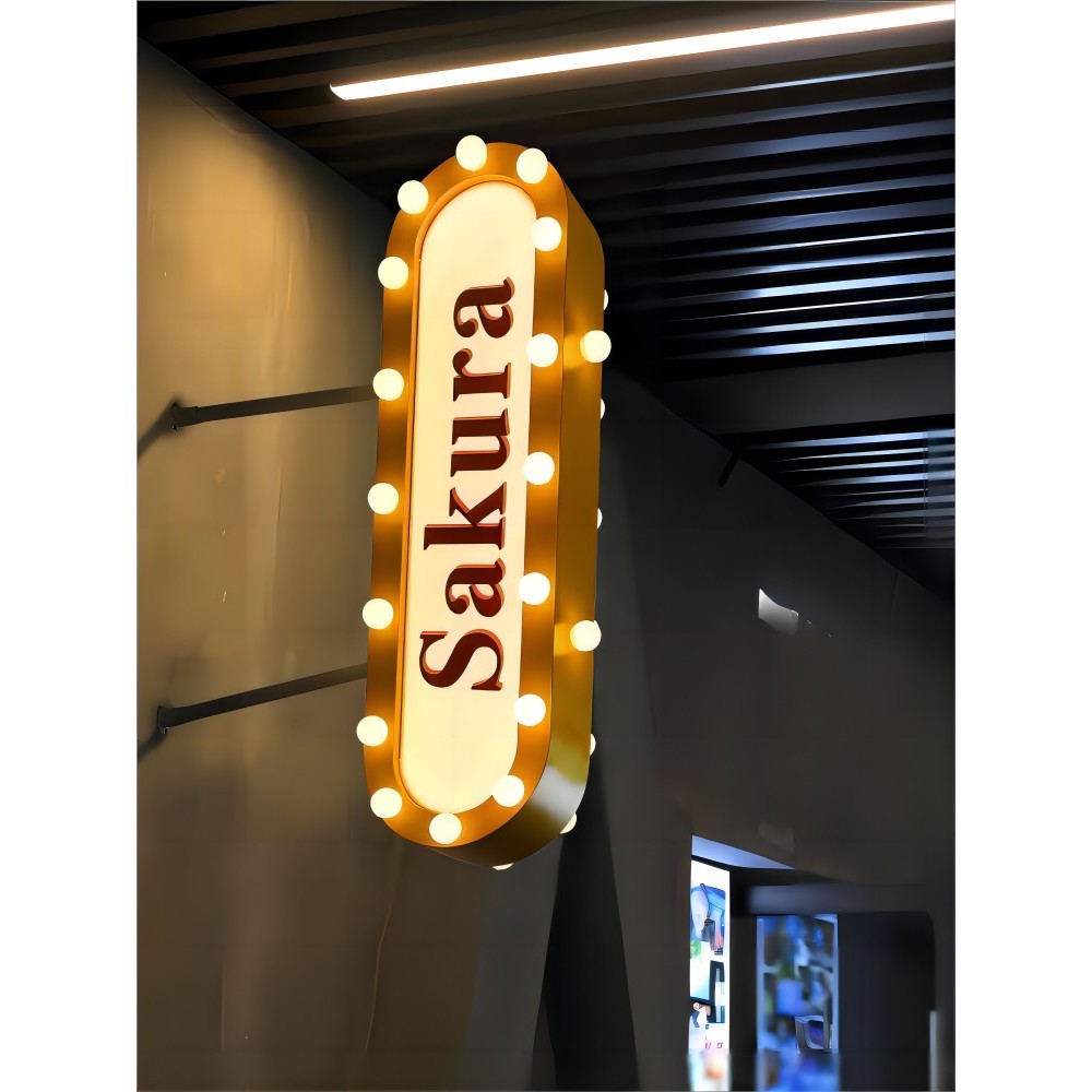 [Customization] [Side Hanging Light Box] Ceiling Retro Double-Sided ...