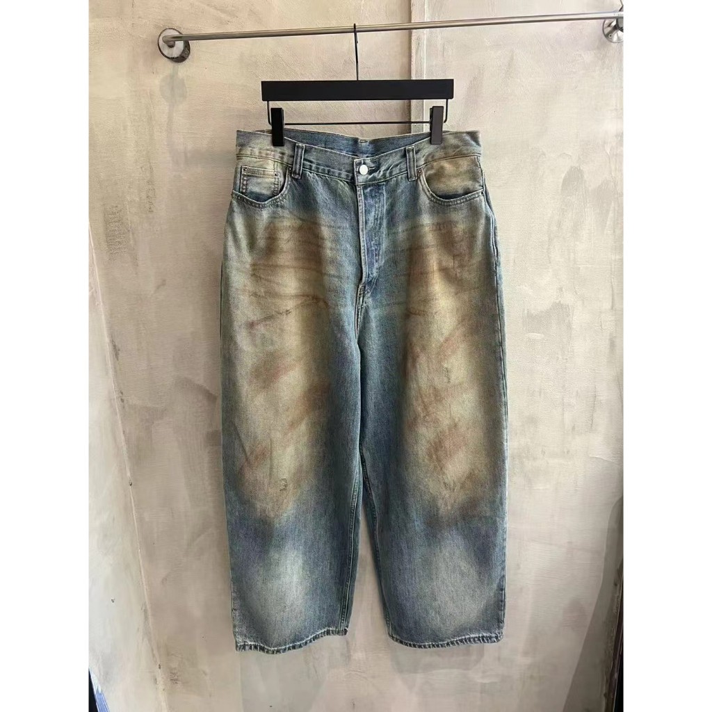 Acne New Style Mud Dyed Dirty Denim Trousers | Shopee Philippines