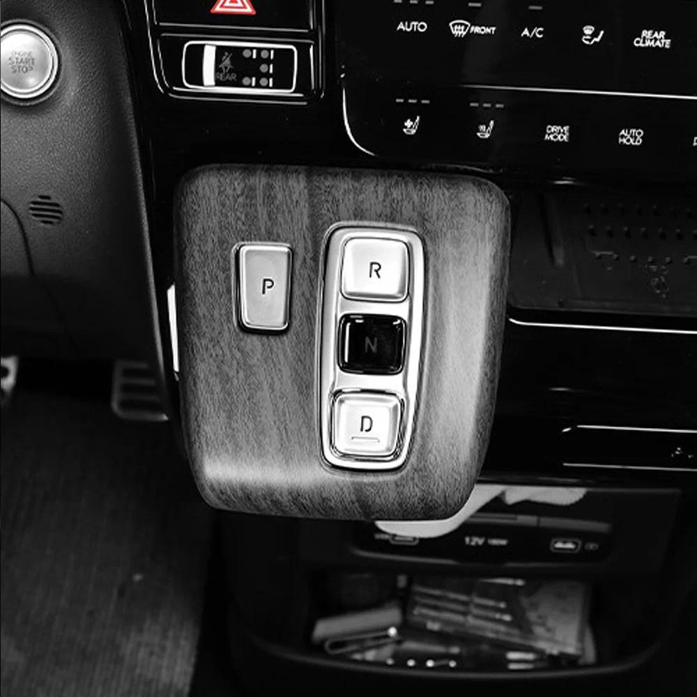 Carbon Fiber Wood Grain Style Central Trim Panel Center Console Gear ...