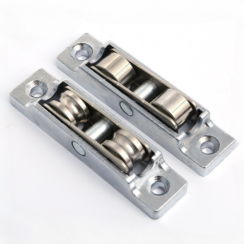 4pcs Sliding Door Window Pulley Flat/Slot Wheels Stainless Steel ...