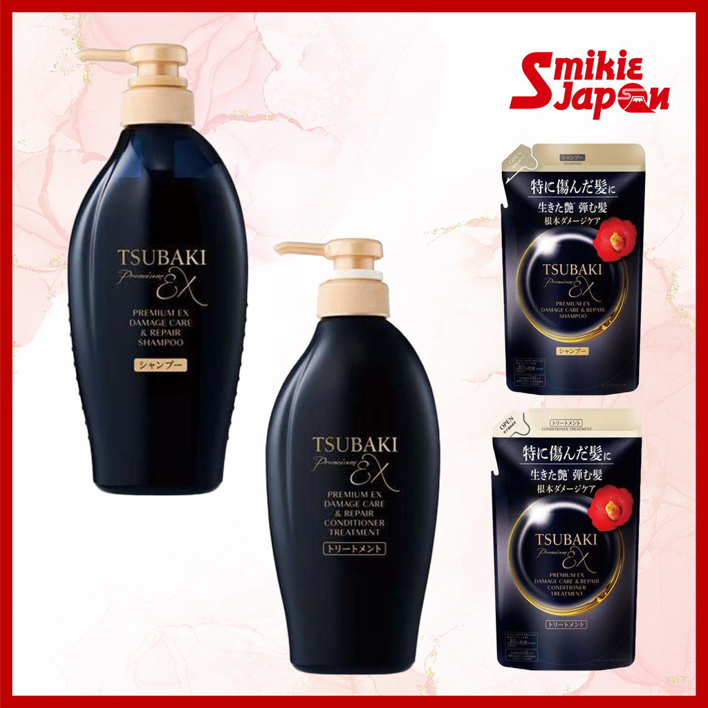 TSUBAKI Premium EX Damage Care & Repair Shampoo Conditioner 450ml Refill Direct from Japan ...