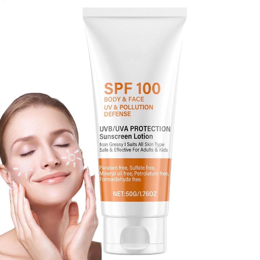 Sunscreen SPF50 PA+++Sunblock for Face Body Protection, Prevent Sunburn Skin Care for All Skin ...