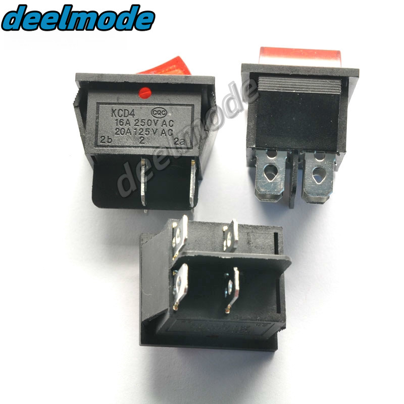 10pcs ON / OFF Rocher Switch KCD4-201 4pin 16A/250V 20A/125V | Shopee ...