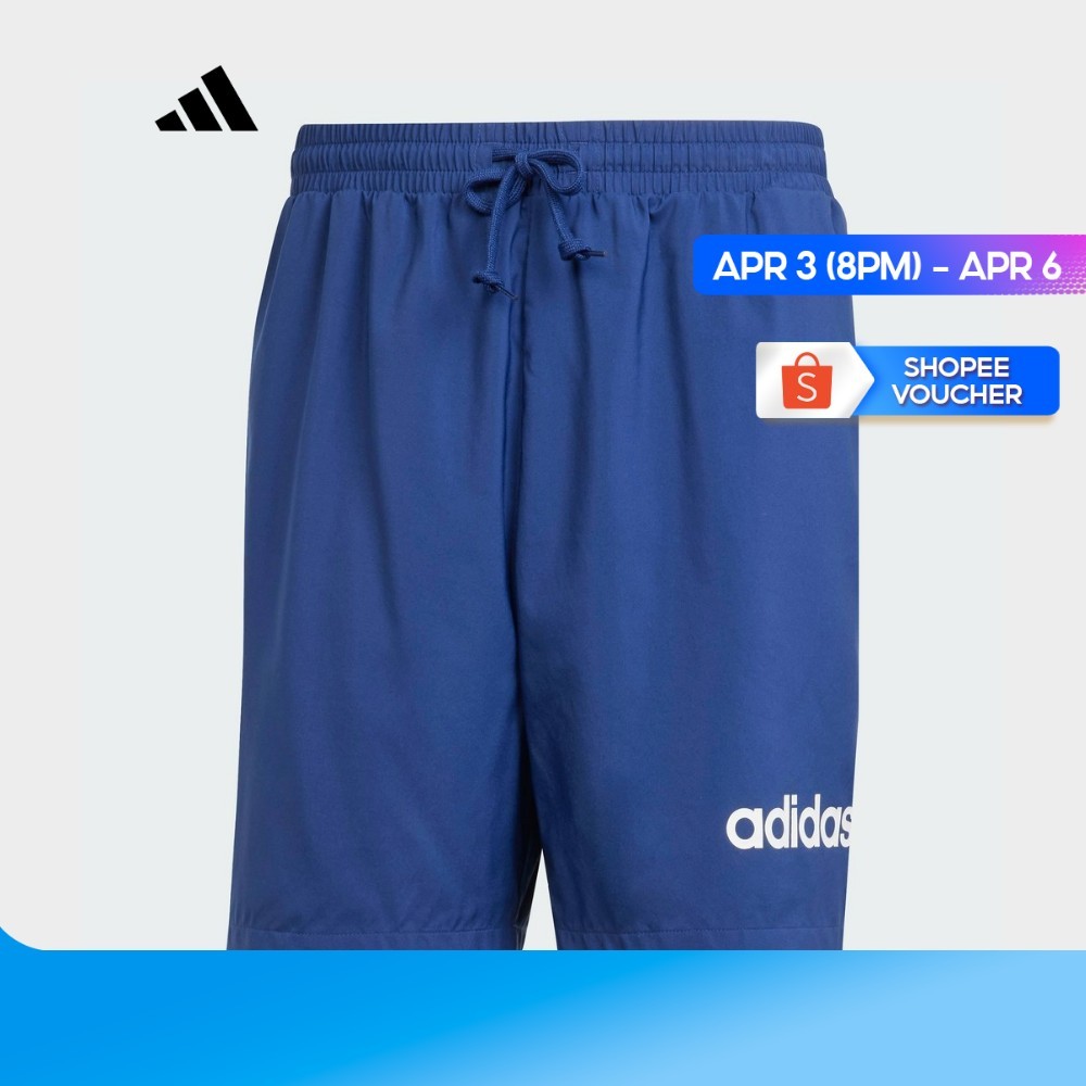 adidas Lifestyle Essentials Linear Logo Shorts Men Blue JE9017 | Shopee ...