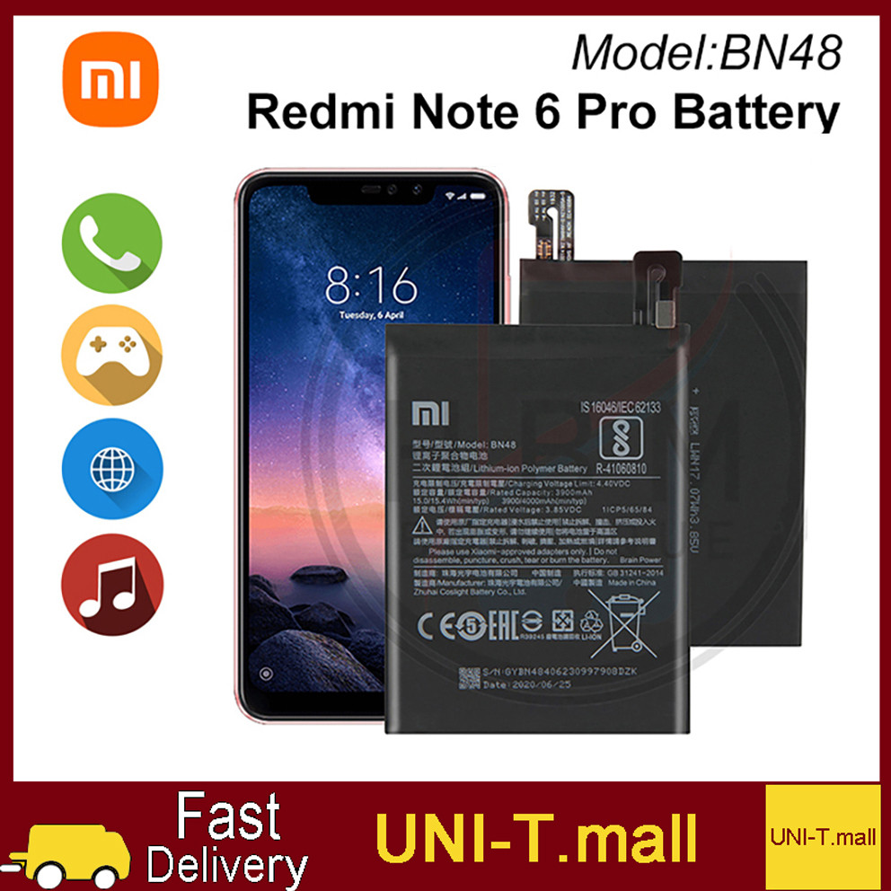 Xiaomi Redmi Note 6 Pro Battery Fit Redmi Note6 Pro Battery Model:BN48 / 4000mAh (ADVANSITY ...