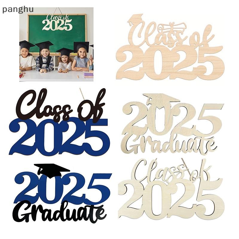 [nhu] Class Of 2025 Wooden Sign Graduation Party Decorations 2025 White ...