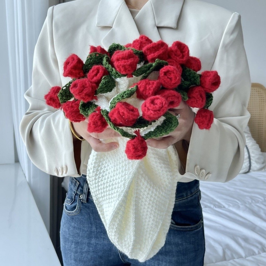 [520 Gift Set] Valentine's Day Creative Gift Finished Rose Blanket ...