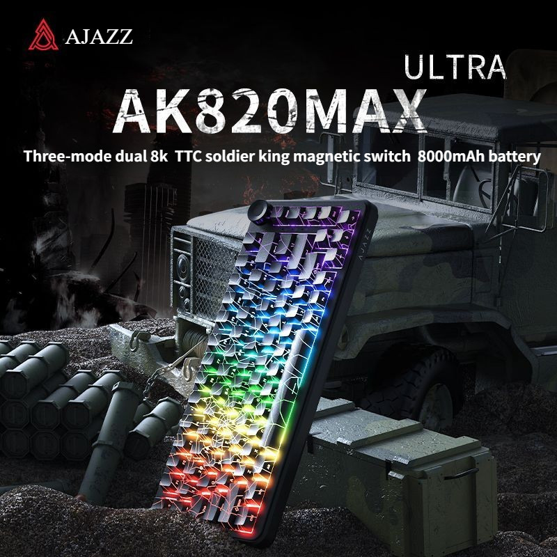 【Local Delivery】AJAZZ AK820 Max ULTRA Magnetic Switch 3 modes Wireless Dual 8K Mechanical ...