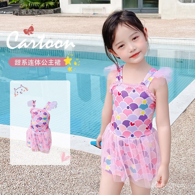 Mermaid Swimsuit New Arrival Girls Cute Mermaid One - Piece Dress Style ...