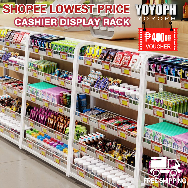 Supermarket Shelves Cash Register Display Racks Grocery Rack Organizer ...