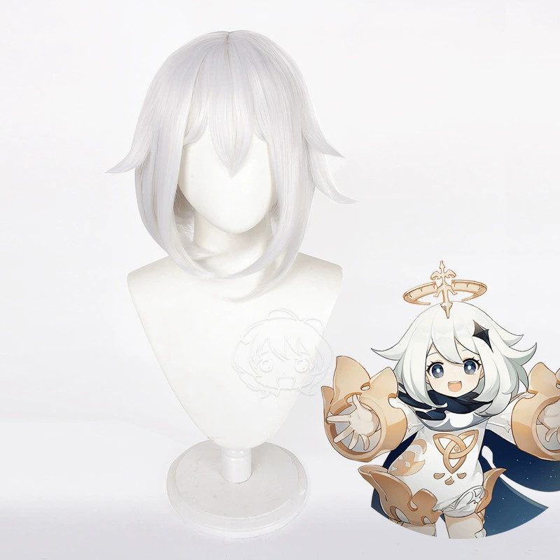 Silver-White Hair Wig for Genshin Impact Paimon for Women for Anime ...