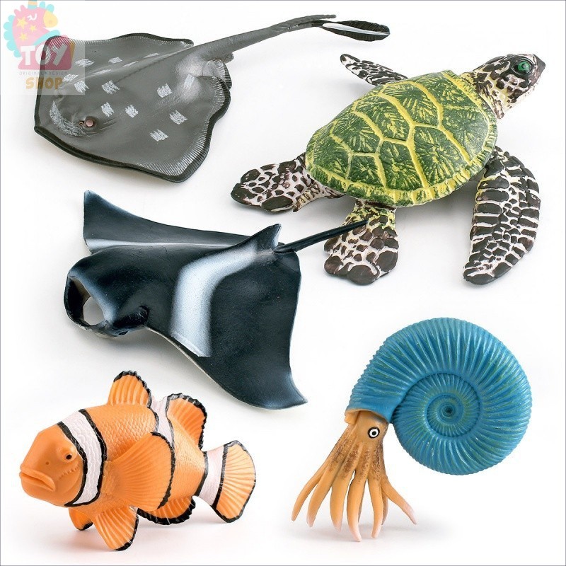 Simulation Sea Animal Model Ornaments Batfish Big Green Turtle ...