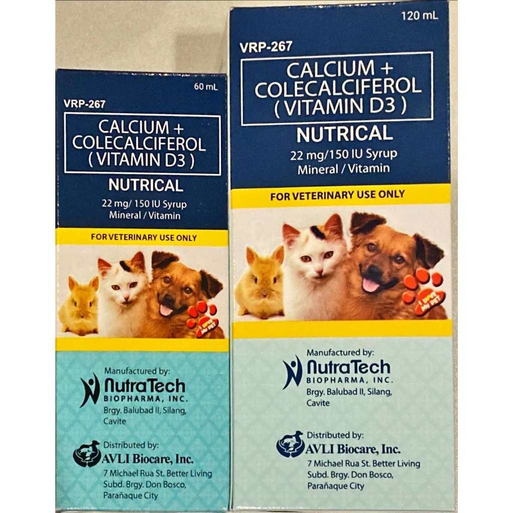 NUTRICAL Syrup Calcium Supplement Vitamins for Dogs and Cats 60ml ...