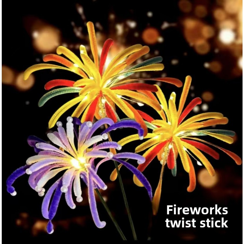 Fireworks Decoration Twist Sticks Handmade Flower Bouquet DIY Materials ...