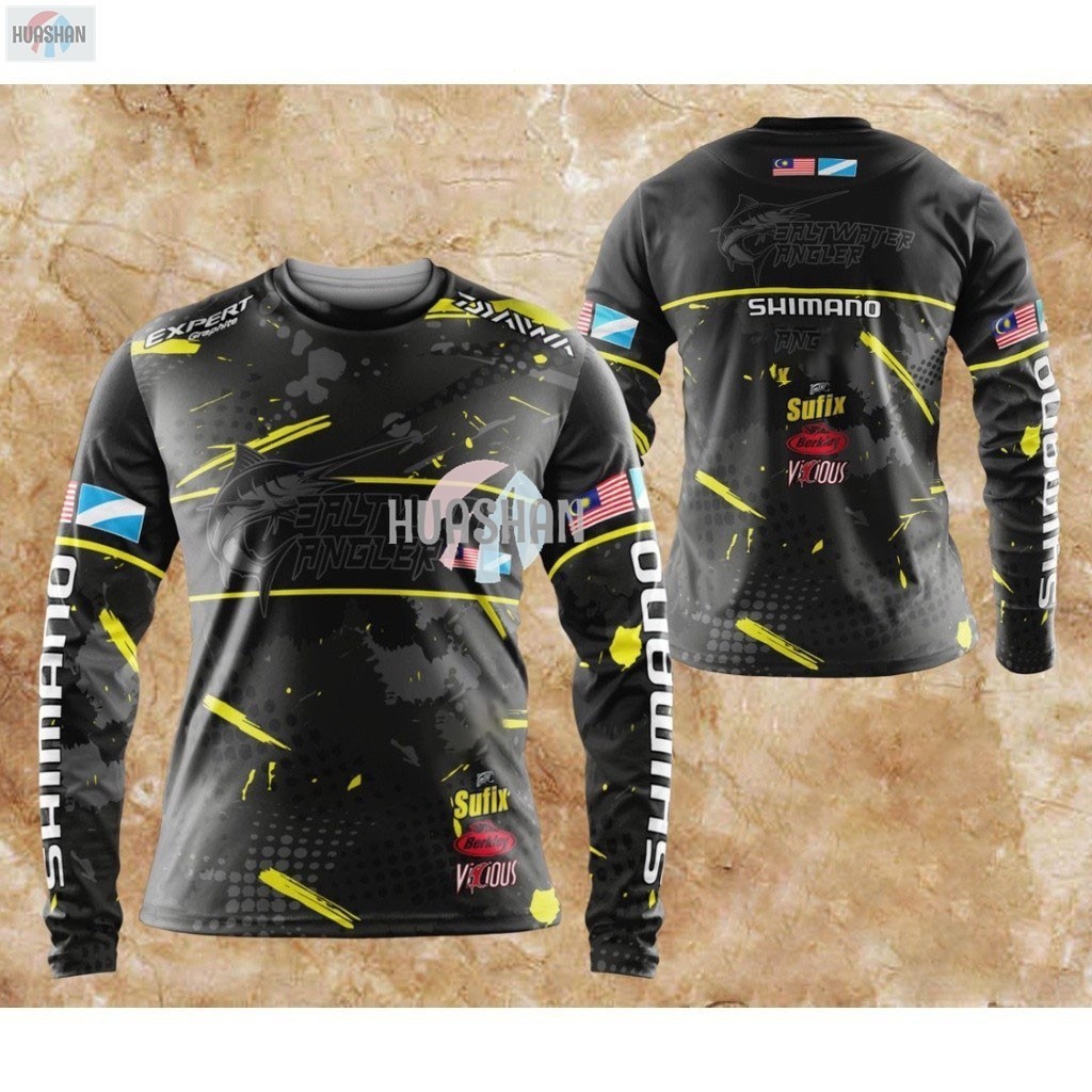 2024 New Design Baju Pancing Long Sleeve Full Sublimation 3D Printed ...