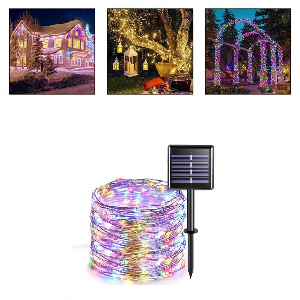 【CHAMER】Customizable Solar Copper Wire String Lights for Indoor and ...
