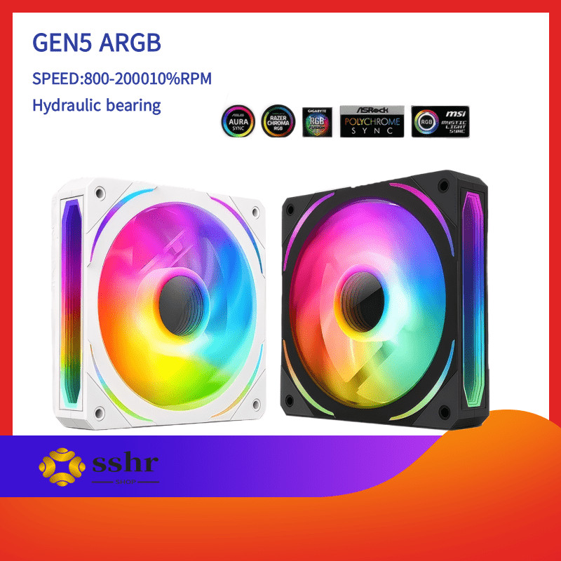 PRISM GEN5 ARGB CPU Fan 120mm Infinite Mirror Silent Chassis Fan Lian ...