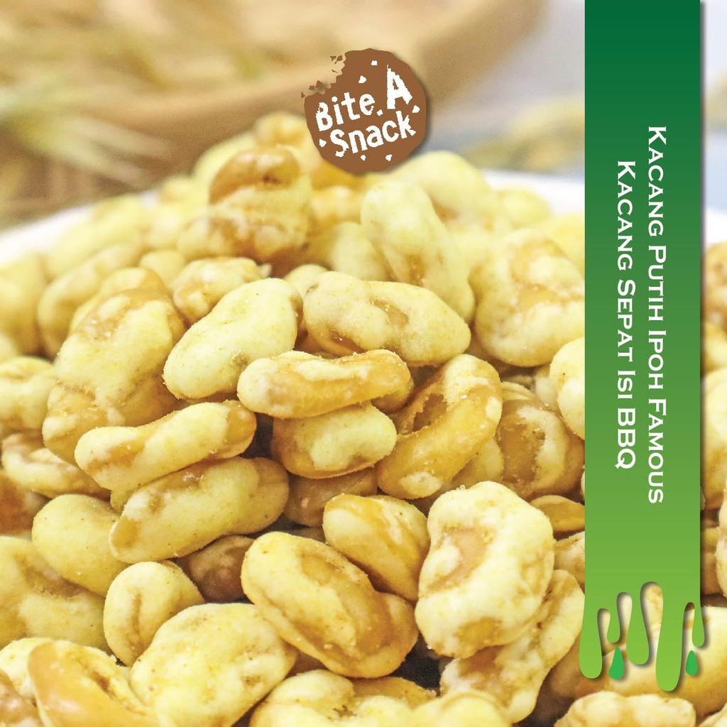 PUTIH Halal White Beans Ipoh Famous Beans Sepat Filled BBQ BBQ Coated ...