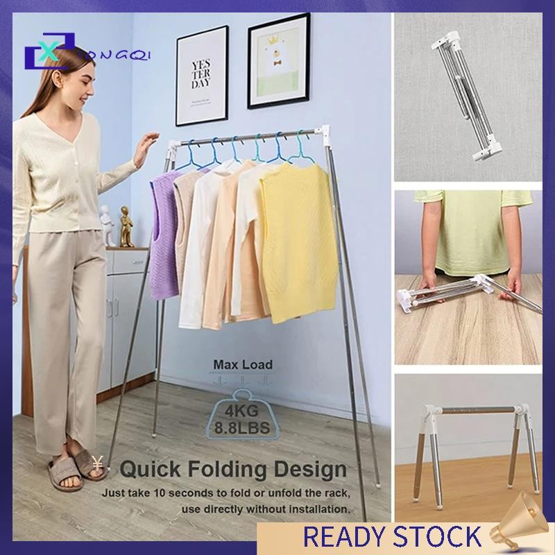 【Xiongqi】Compact Clothes Rack Retractable Clothes Drying Rack with ...