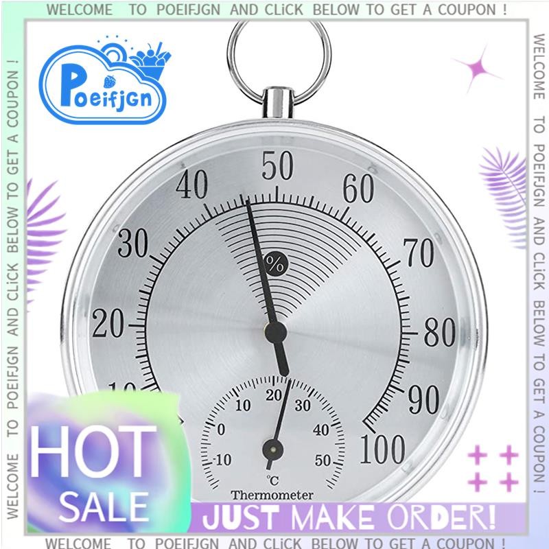 Indoor Outdoor Analog Thermometer Hygrometer Temperature Humidity Meter ...