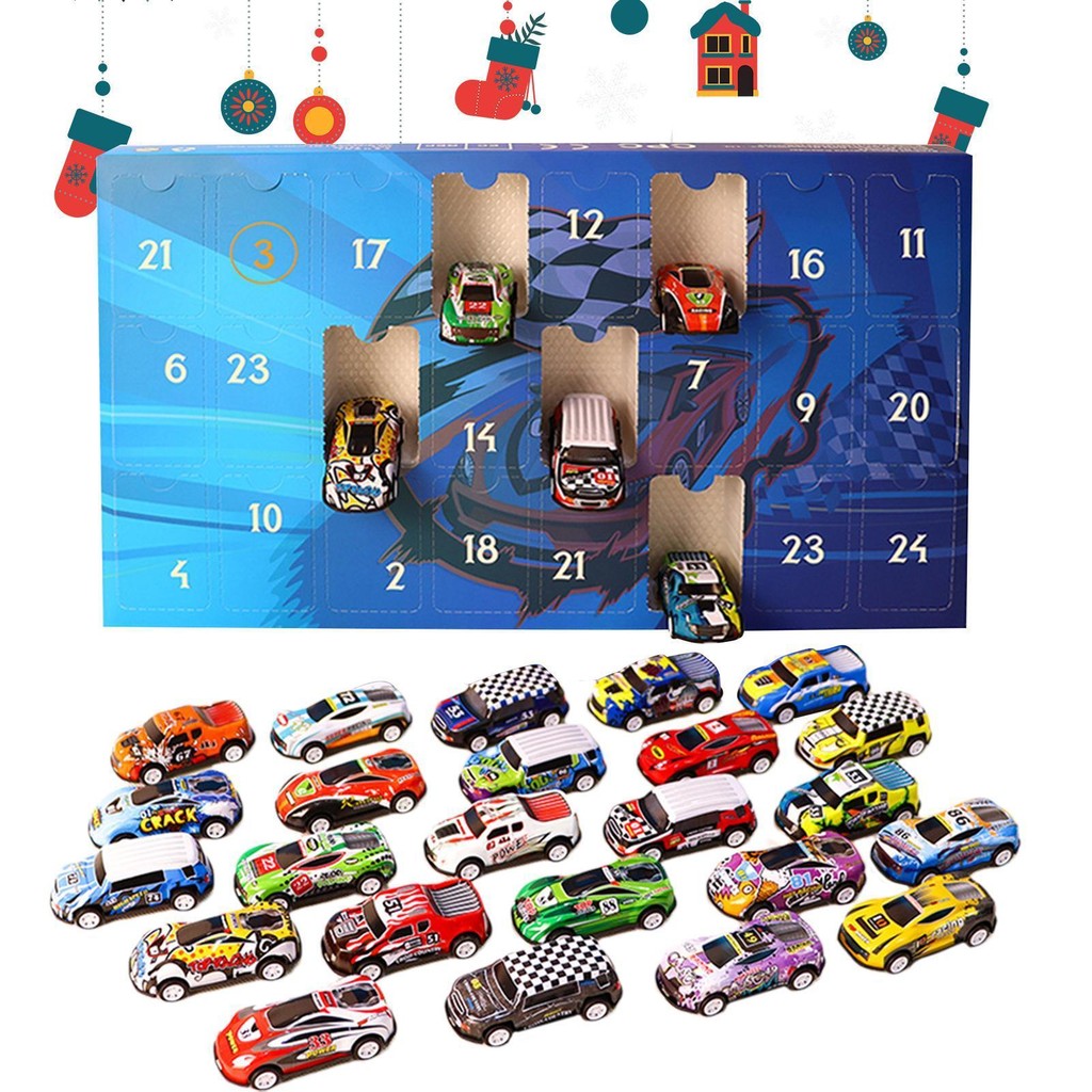 Christmas Countdown Advent Calendar Toy Cars 2024, including 24 1:64 ...