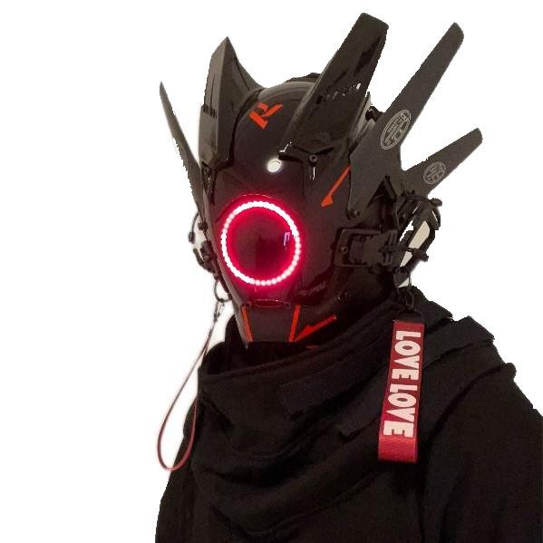 Cyberpunk Mask cos Mask Rechargeable Luminous Star Wars Helmet Headgear ...