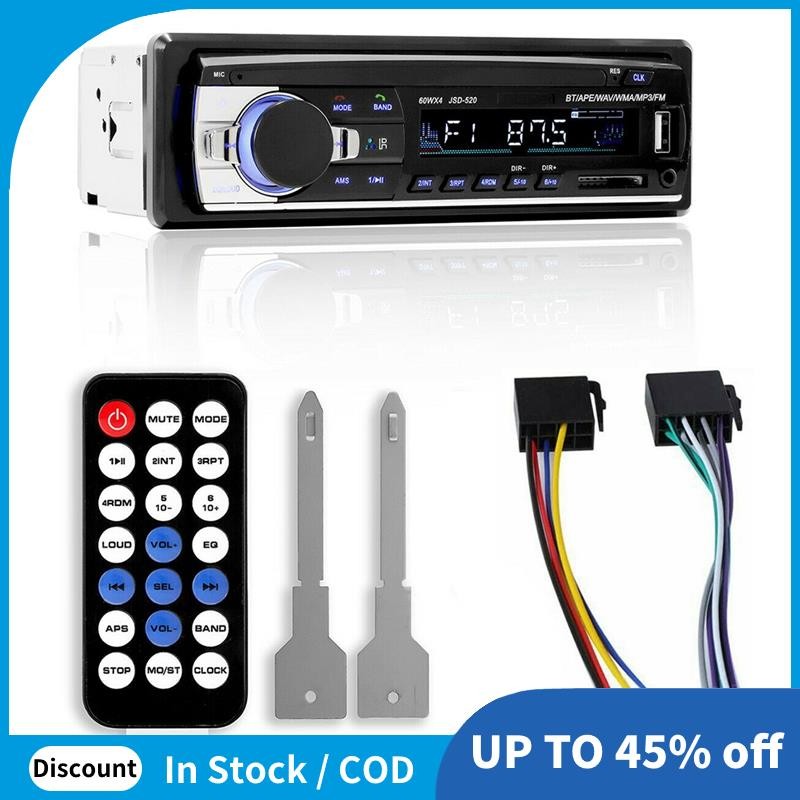 Best Sell 12V 1 DIN Bluetooth Car Stereo Audio In-Dash Handsfree ...