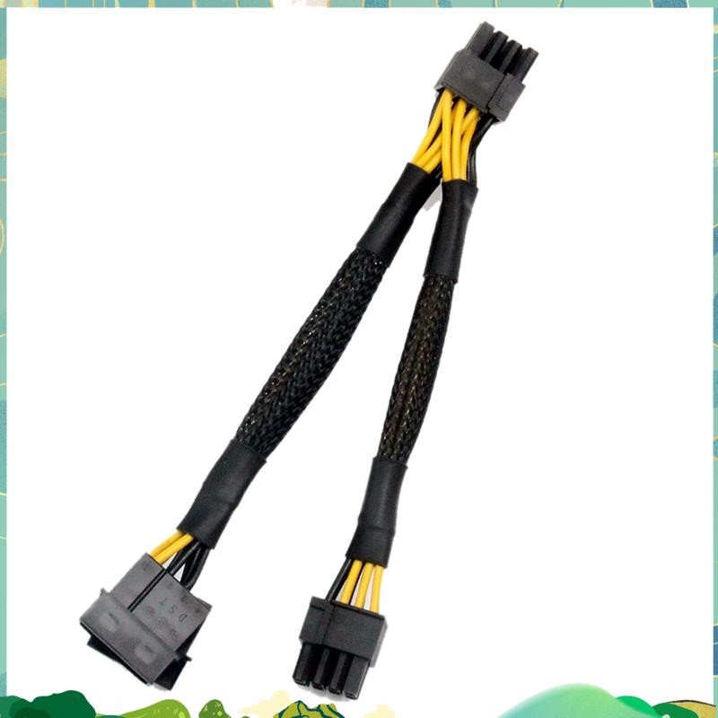 Dual 4Pin IDE Molex to GPU Dual 8Pin(6+ 2)Pin Power Supply Cable PCI-E ...