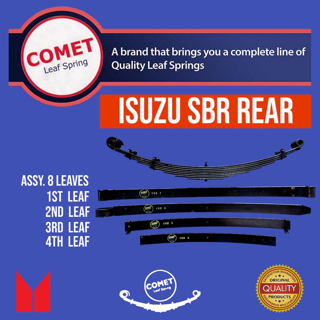 Leaf Spring for Isuzu SBR Rear 8 Leaves (Molye) | Shopee Philippines