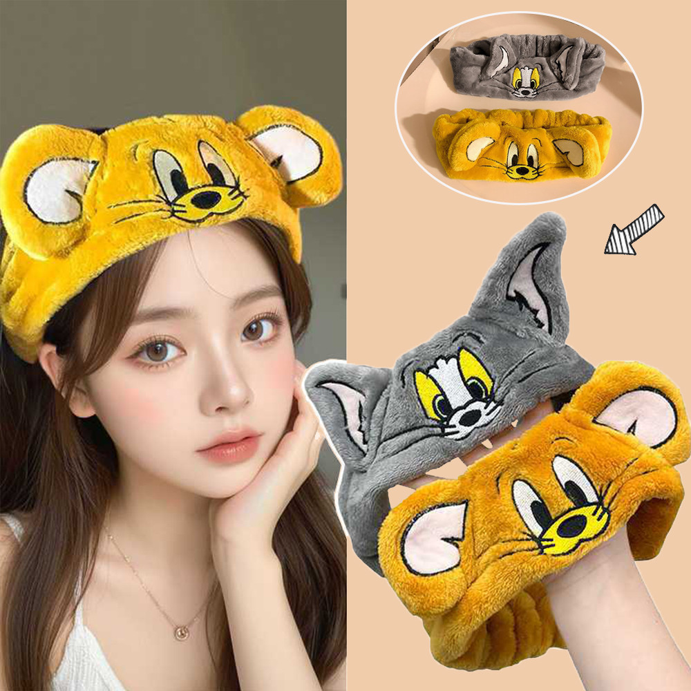 Cute Cartoon Tom Jerry Headband Face Wash Headband | Shopee Philippines