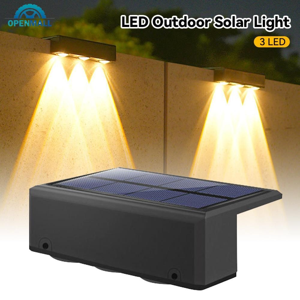 OPENMALL Super Bright Solar Light Outdoor Wall Spot Light 3LED Outdoor ...