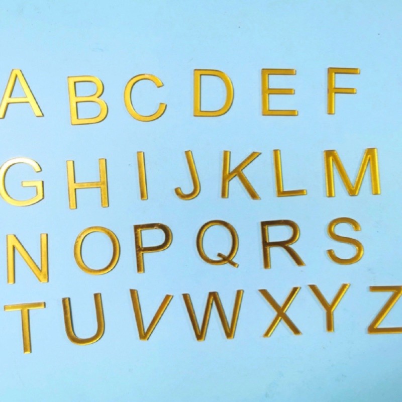 Alphabet Acrylic Straw Topper Acrylic English Letter Birthday Cake Plug ...
