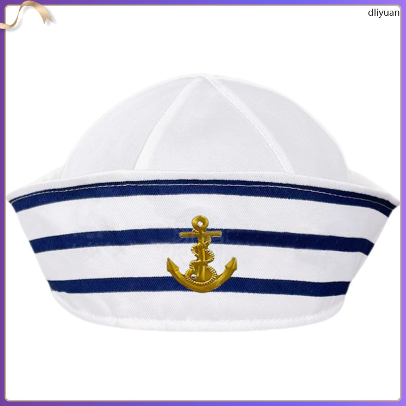 Sailor Hat First Mate White Party Hats Nautical Decor Captain Adult Men ...